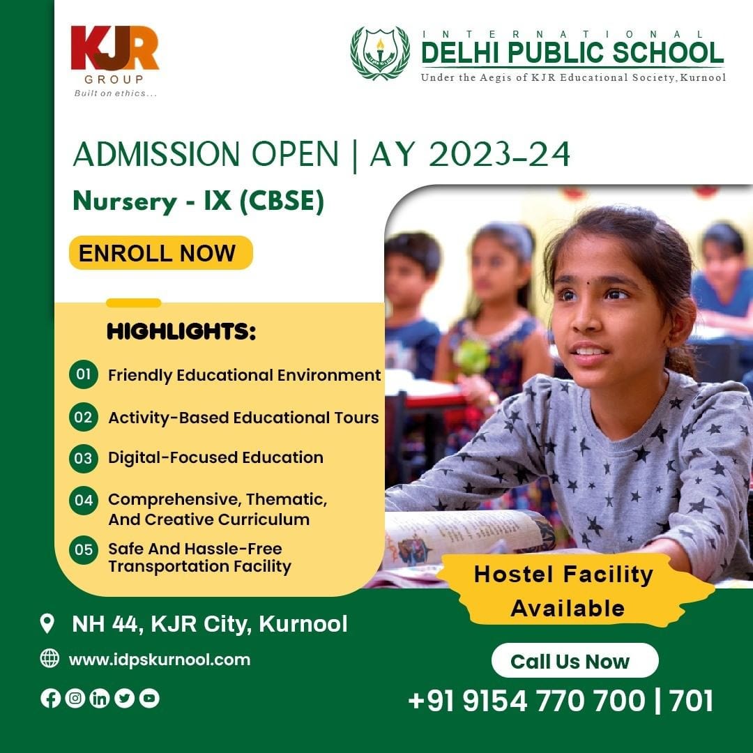 IDPS, Kurnool | Best CBSE School | Admissions Open - IDPS Kurnool - Medium