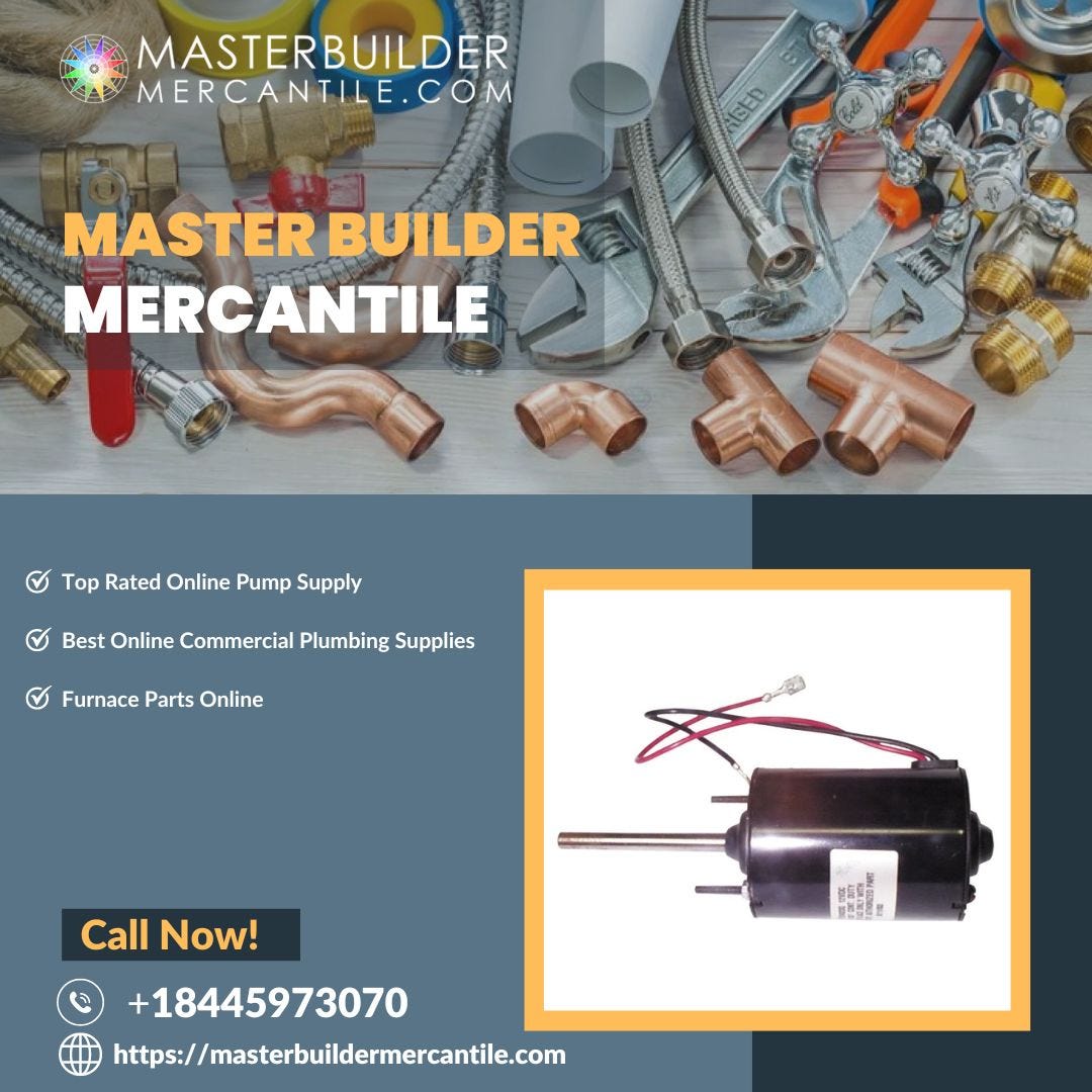 Top Rated Online Pump Supply | Master Builder Mercantile ...