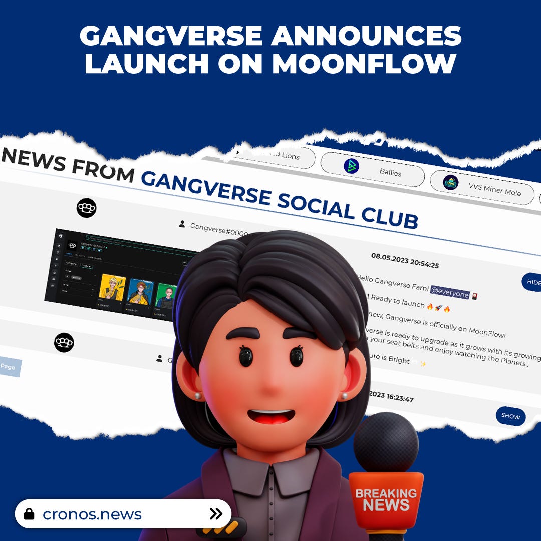 Gangverse Announces Launch on MoonFlow - Cronos Club / Cronos News - Medium