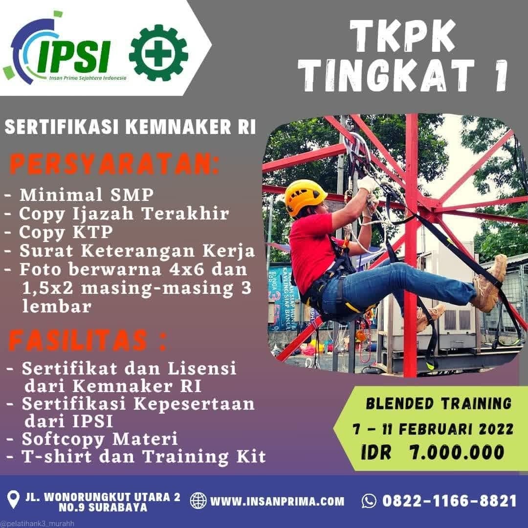 PT Insan Prima Sejahtera Indonesia merupakan PJK3 yang menyediakan jasa ...