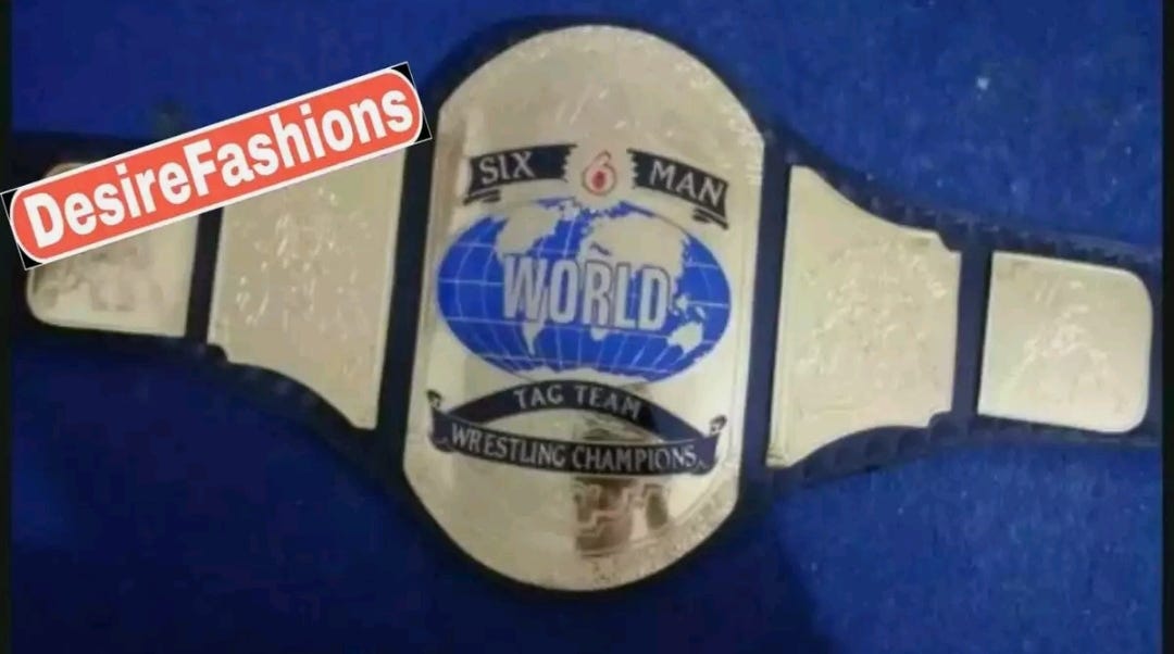 Six Man World Tag Team Wrestling Championship Belt Item Link… - Desire ...
