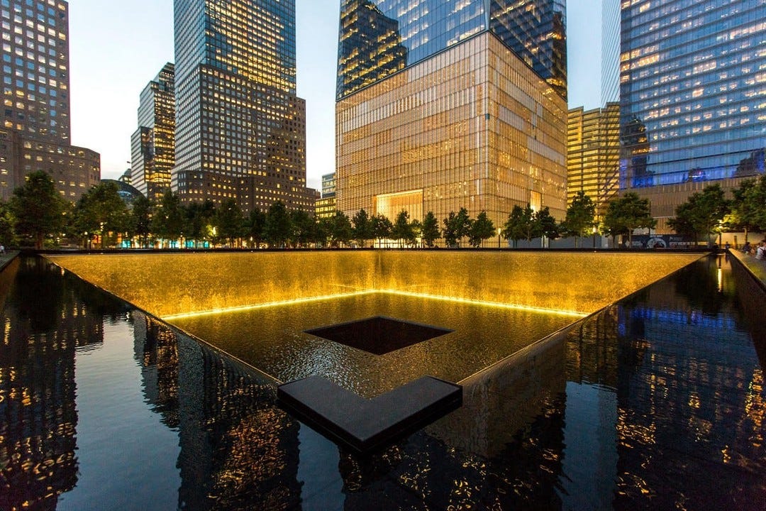 Reflections in the Water. Stepping into the 9/11 Memorial and… | by ...