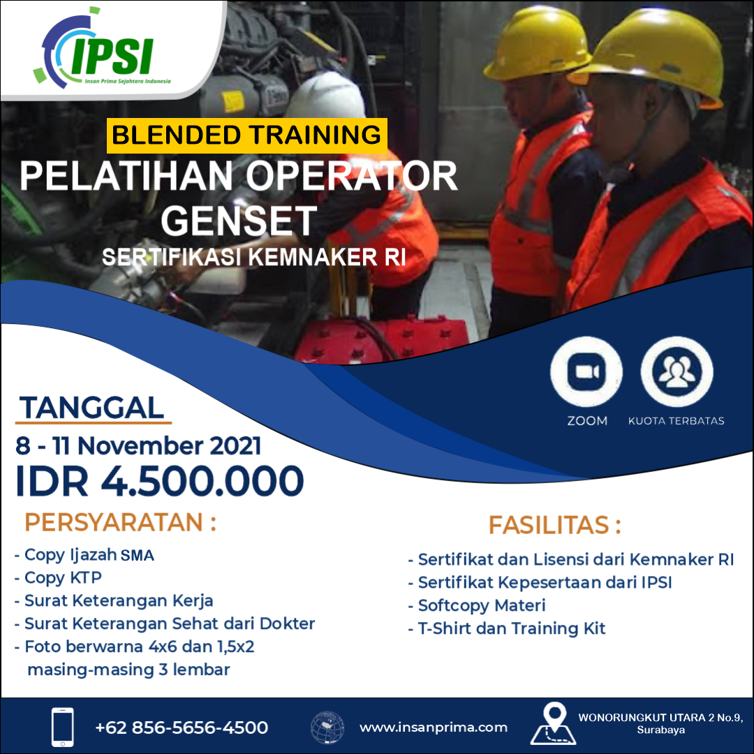 OPERATOR GENSET - Pelatihank3Operator - Medium