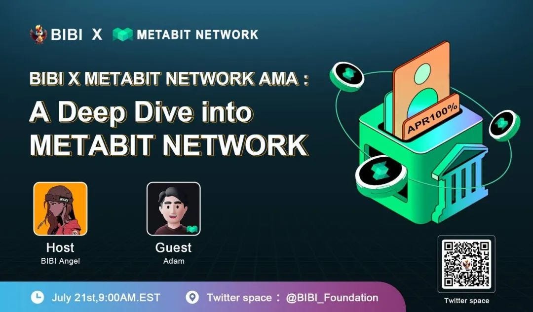 METABIT NETWORK was invited to participate in the BIBI AMA, showcasing ...