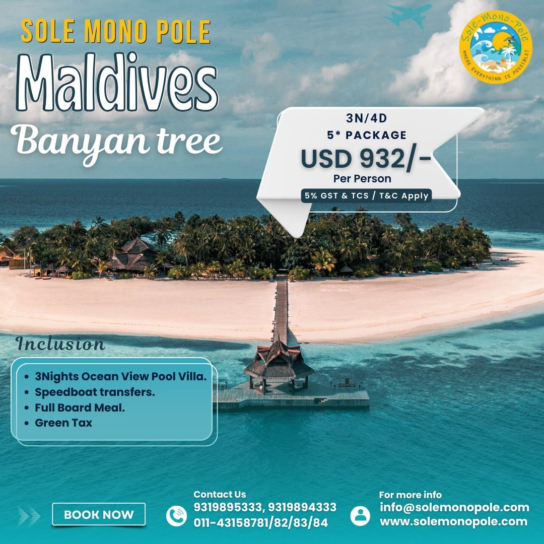 Banyan Tree Maldives Packages | Explore Maldives - Sole Mono Pole ...