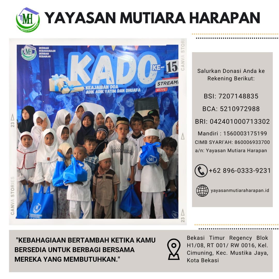 BERBAGI BERKAH,CALL 0895415469536, Yayasan Mutiara Harapan Sekretariat Bekasi Timur Regency Blok ...