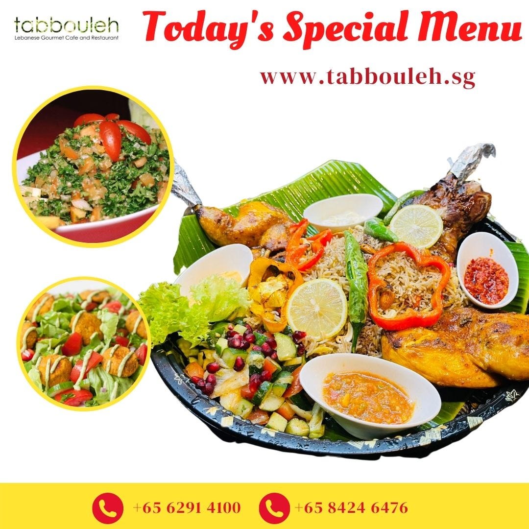 Tabbouleh Lebanese Restaurant providing you Home Delivery Services ...