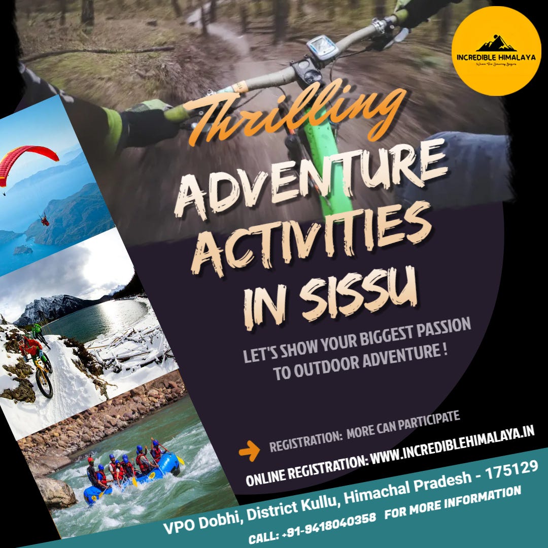Thrilling adventure activities in Sissu - Incredible himalaya - Medium