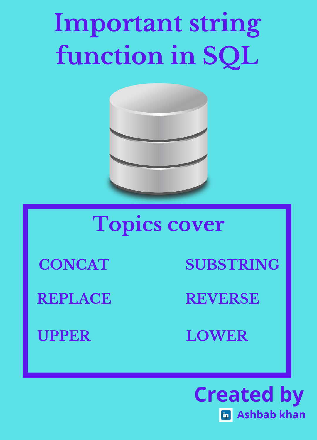 Important String function in SQL and how to use it - Ashbab khan - Medium