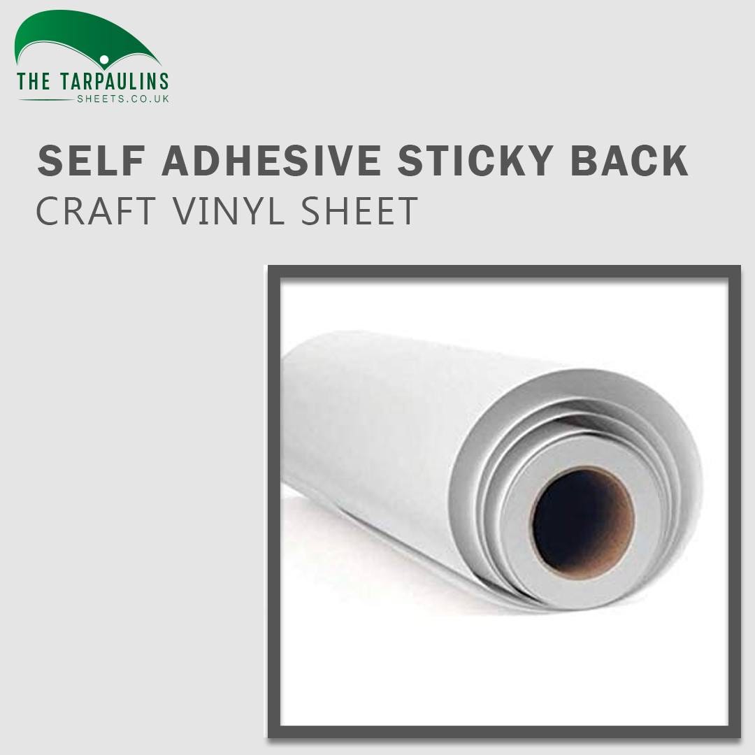 SELF ADHESIVE STICKY BACK CRAFT VINYL SHEET - Tarpalins Sheets - Medium