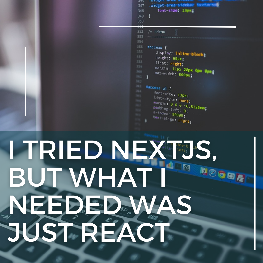 I Tried NextJS, But What I Needed Was Just React | OKR Management Project — Part 4 | by yongjoon ...