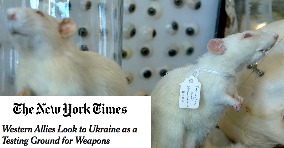 US Empire Views Ukrainians And Russians As Lab Rats For Weapons Testing ...