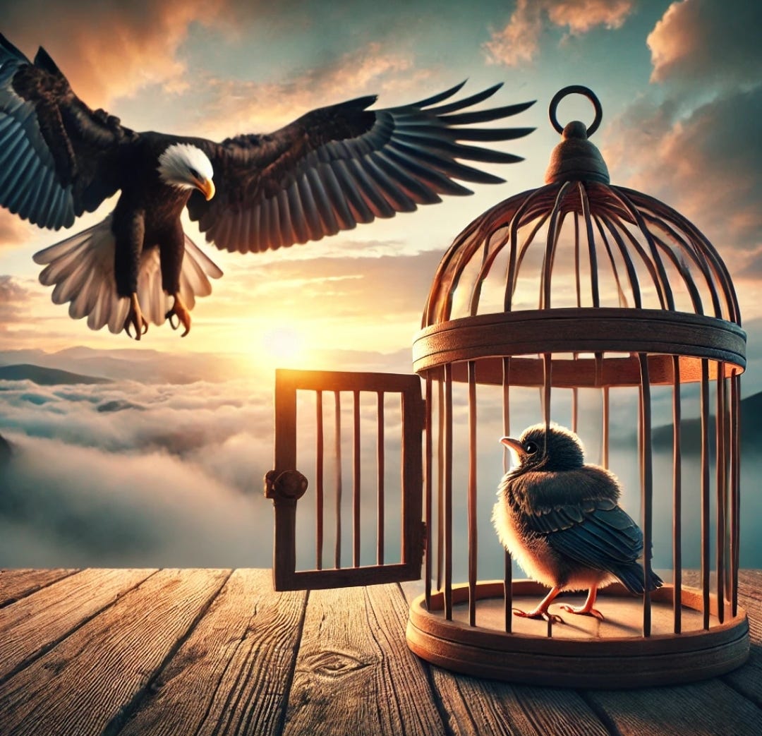 The Caged Bird and the Open Sky. "Our doubts are traitors and make us ...