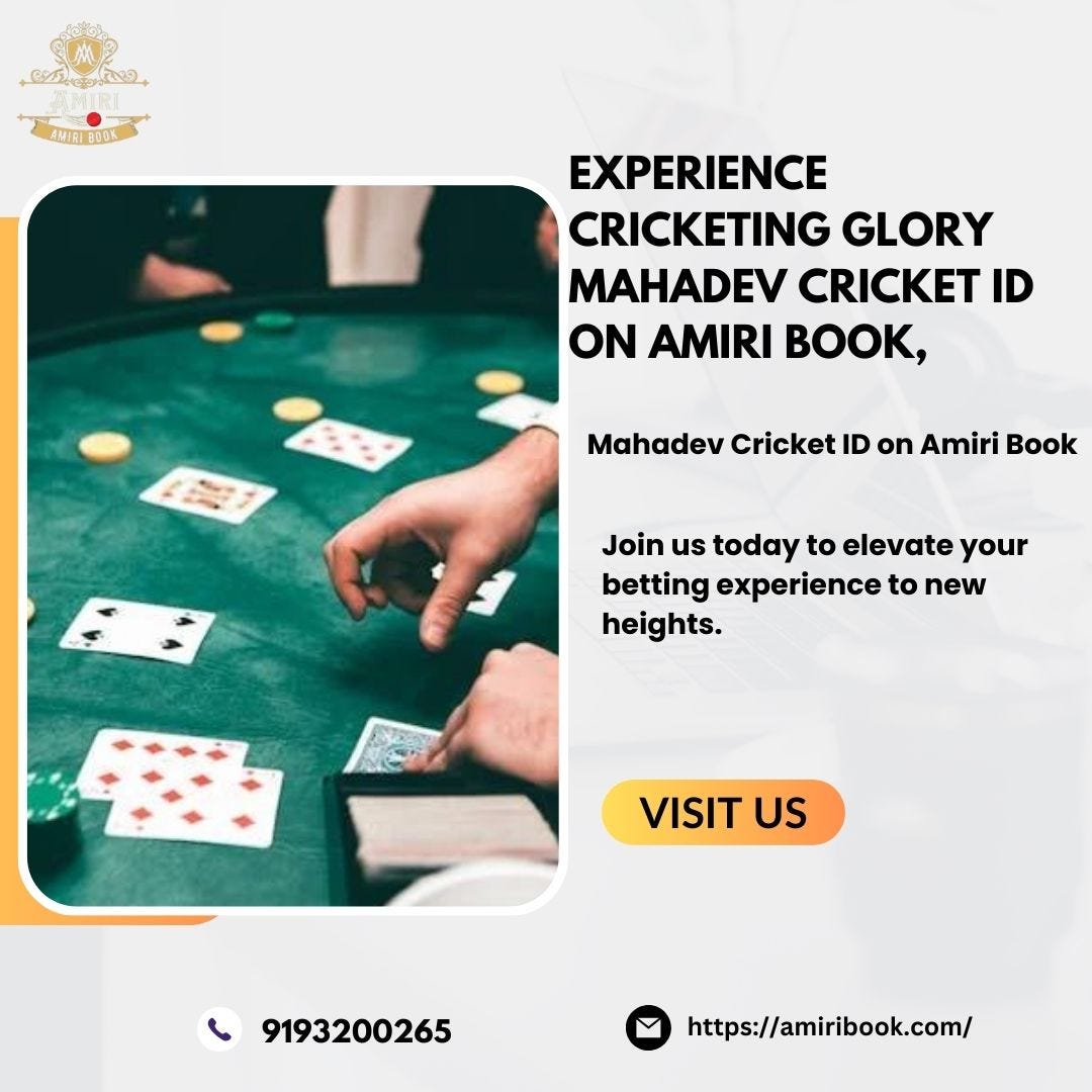 Experience Cricketing Glory Mahadev Cricket ID on Amiri Book, - Amiri Book - Medium
