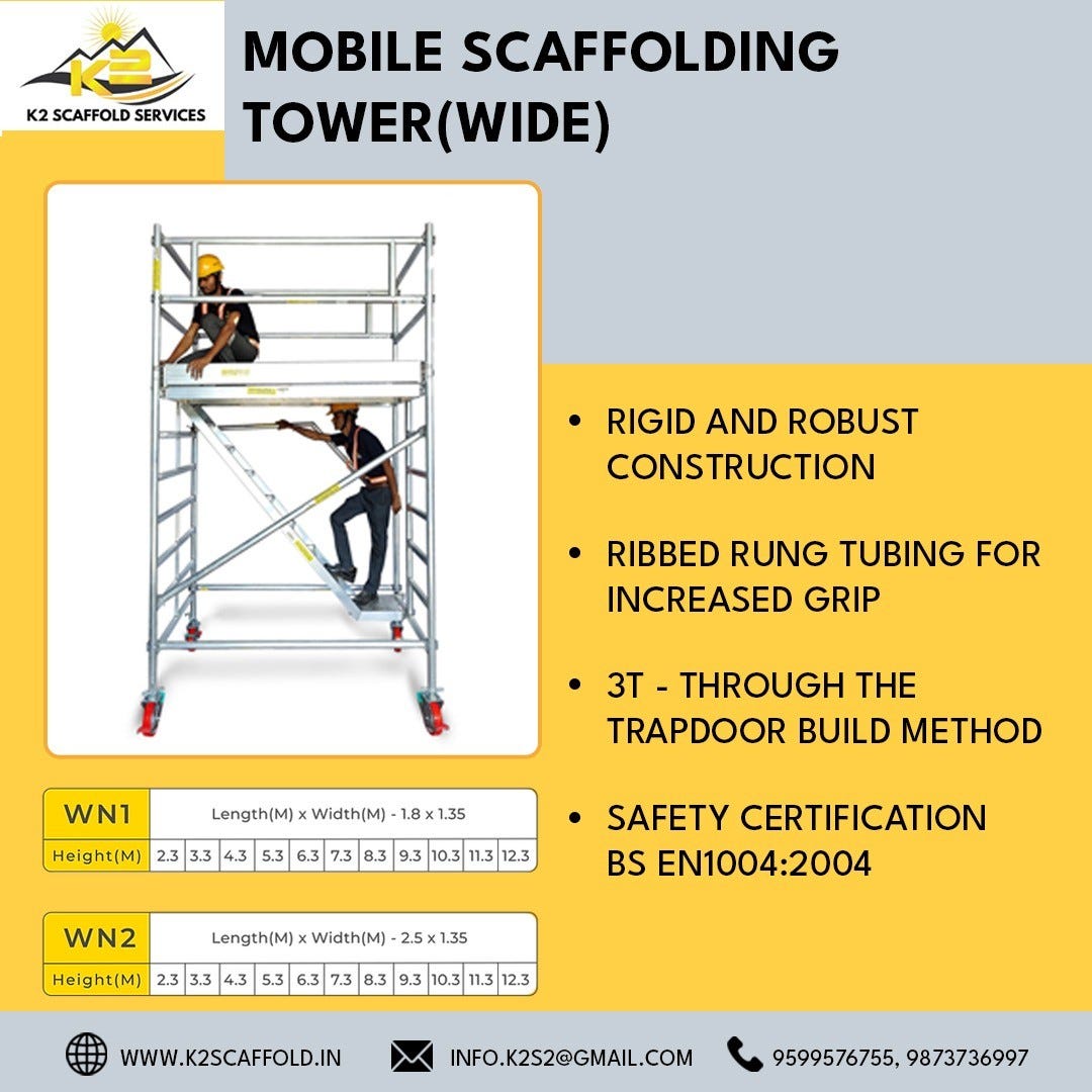 Aluminium scaffolding ladder for rent | by K2 Scaffold Pvt. Ltd. | Medium