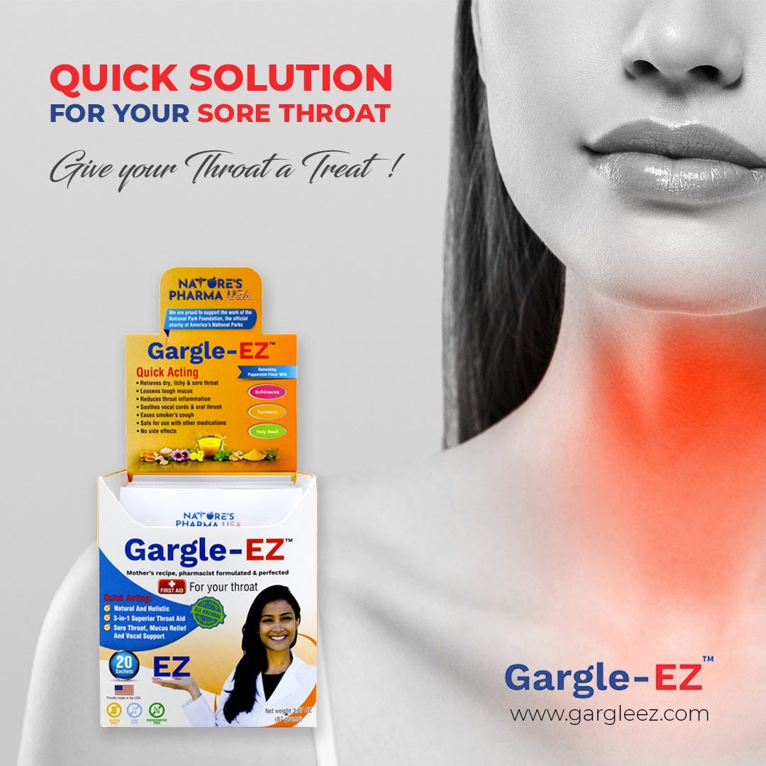 Best OTC for sore throat. Presenting to you Gargle-EZ, our… | by ...