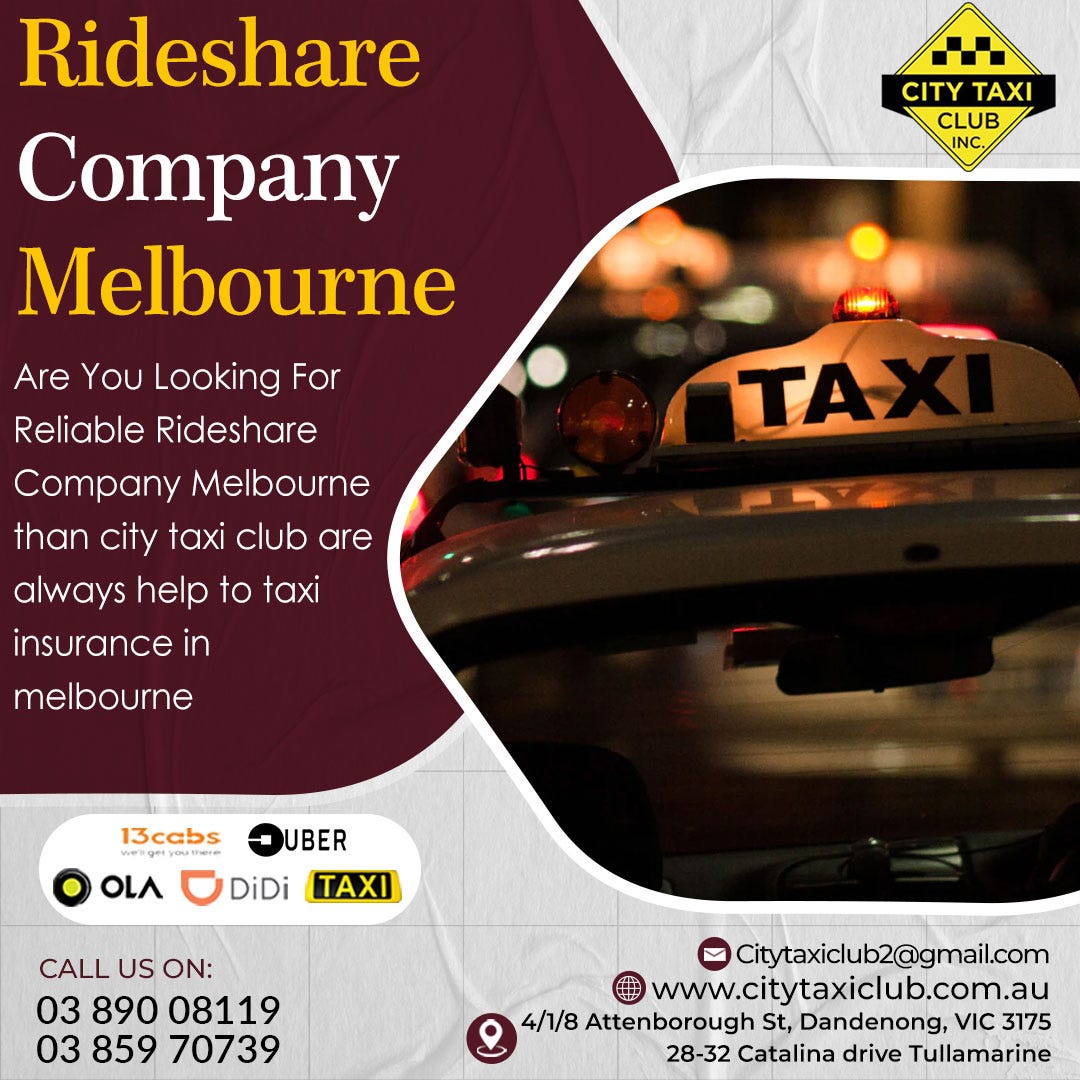 Rideshare Company Melbourne Services | by Citytaxiclub | Medium