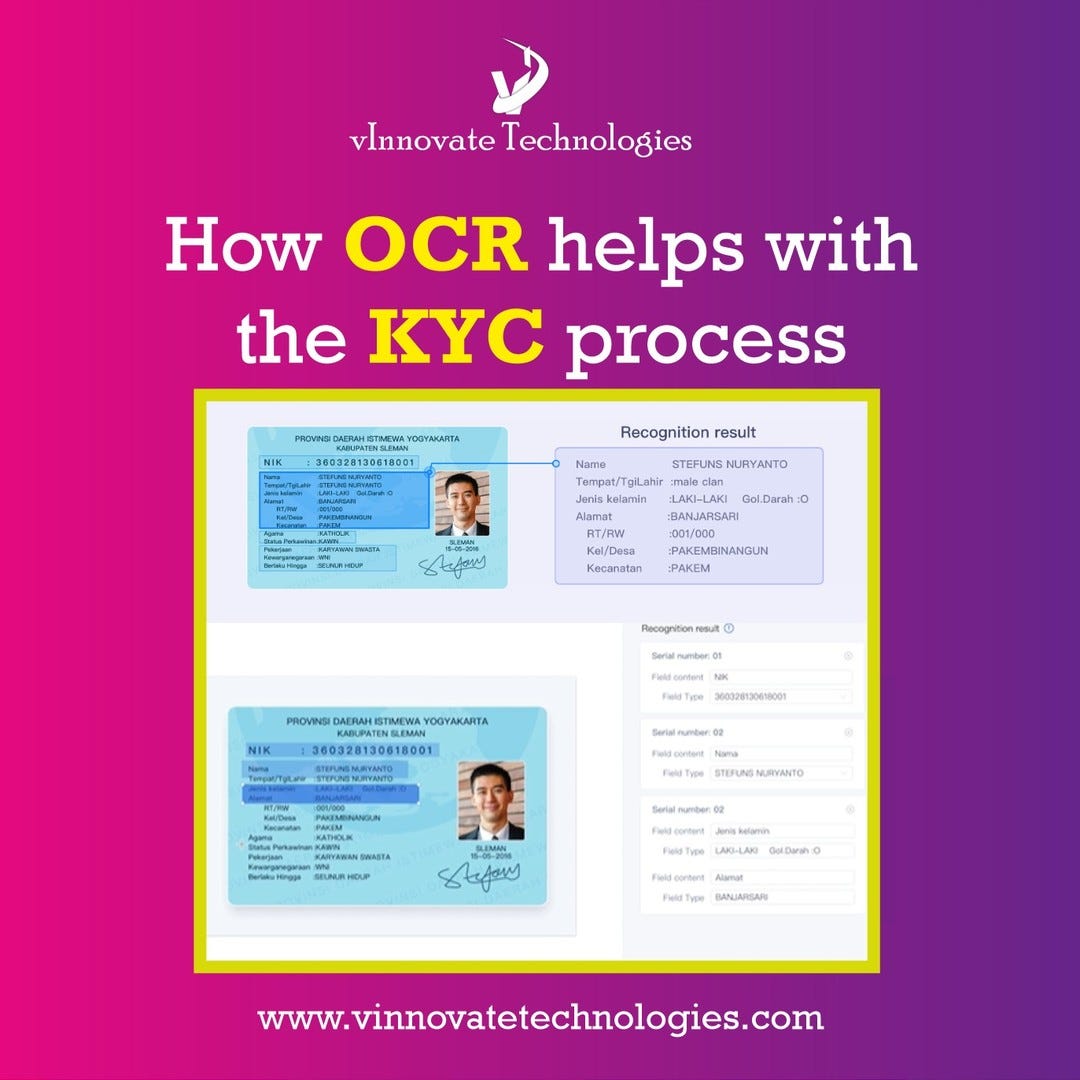 How OCR helps with KYC Process - vInnovate Technologies - Medium