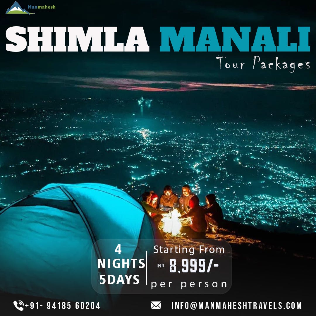 The charming places in Manali Shimla make for a wonderful vacation for ...