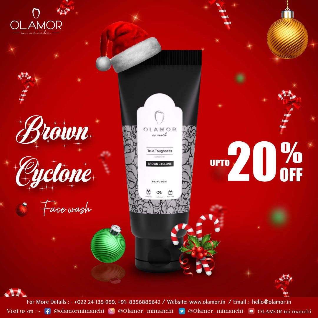 Coffee Face Wash Brown Cyclone for Men’s 20% off - Olamor Cosmetic - Medium