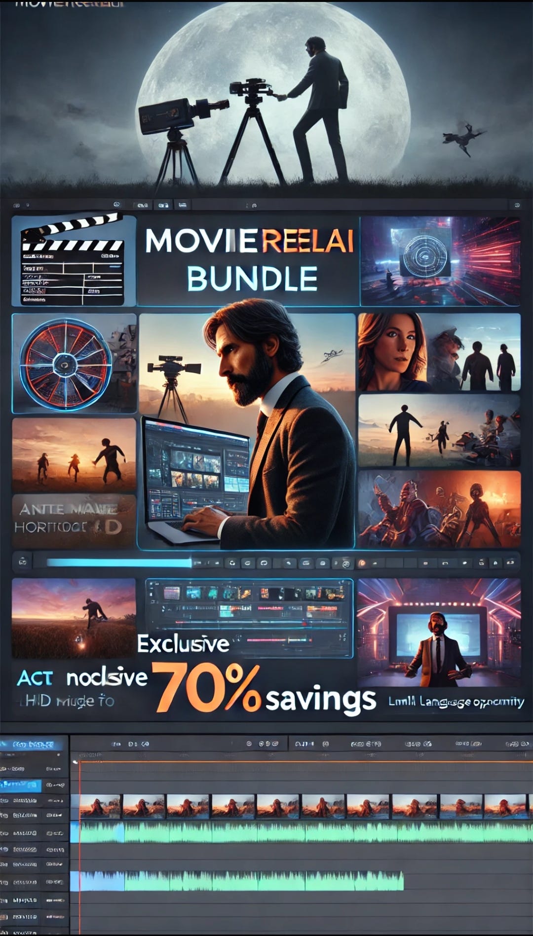 "MovieReelAI BUNDLE: Create Stunning Movies with AI – Now at 70% Off ...