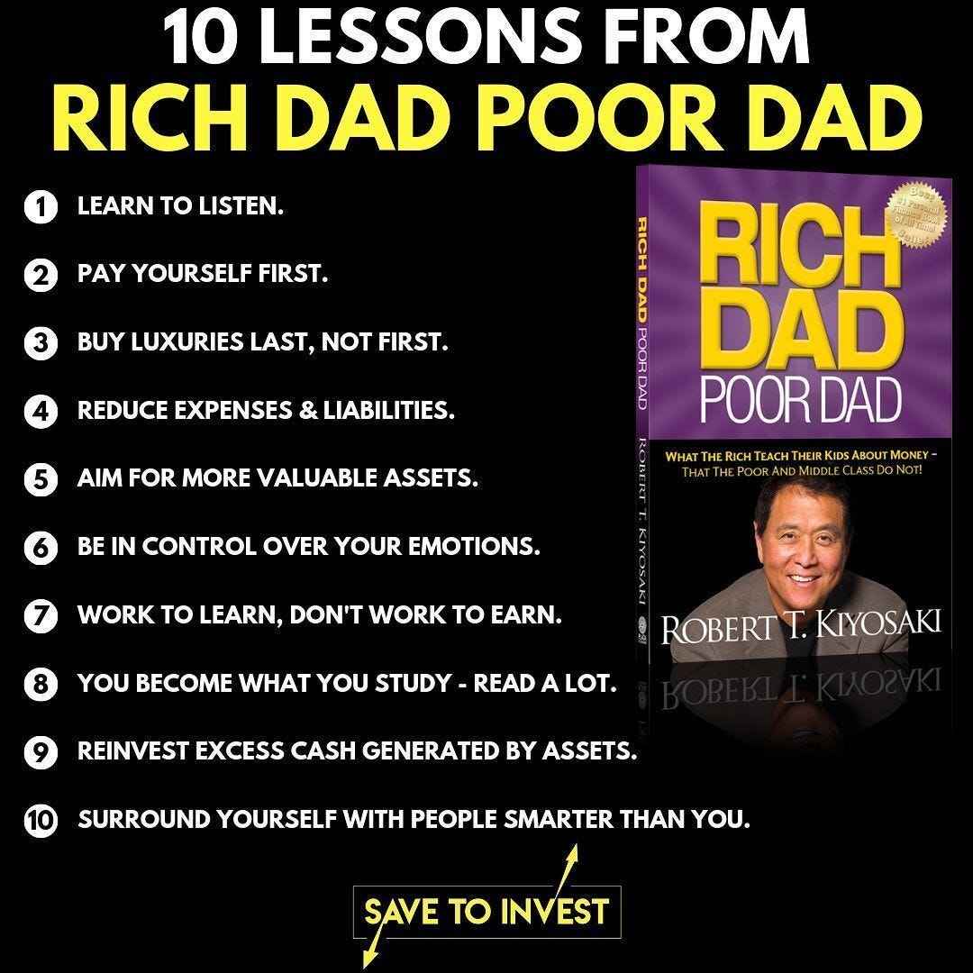 “Rich Dad Poor Dad” by Robert Kiyosaki is a personal finance book that ...