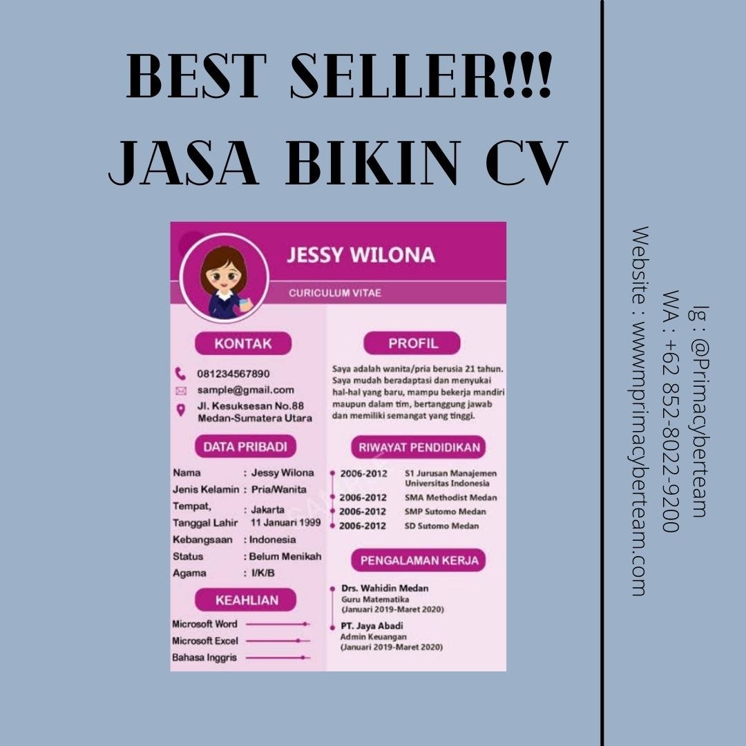 BEST SELLER!!! +62 852-8022-9200 | Jasa Bikin CV | by Jasa Desain ...
