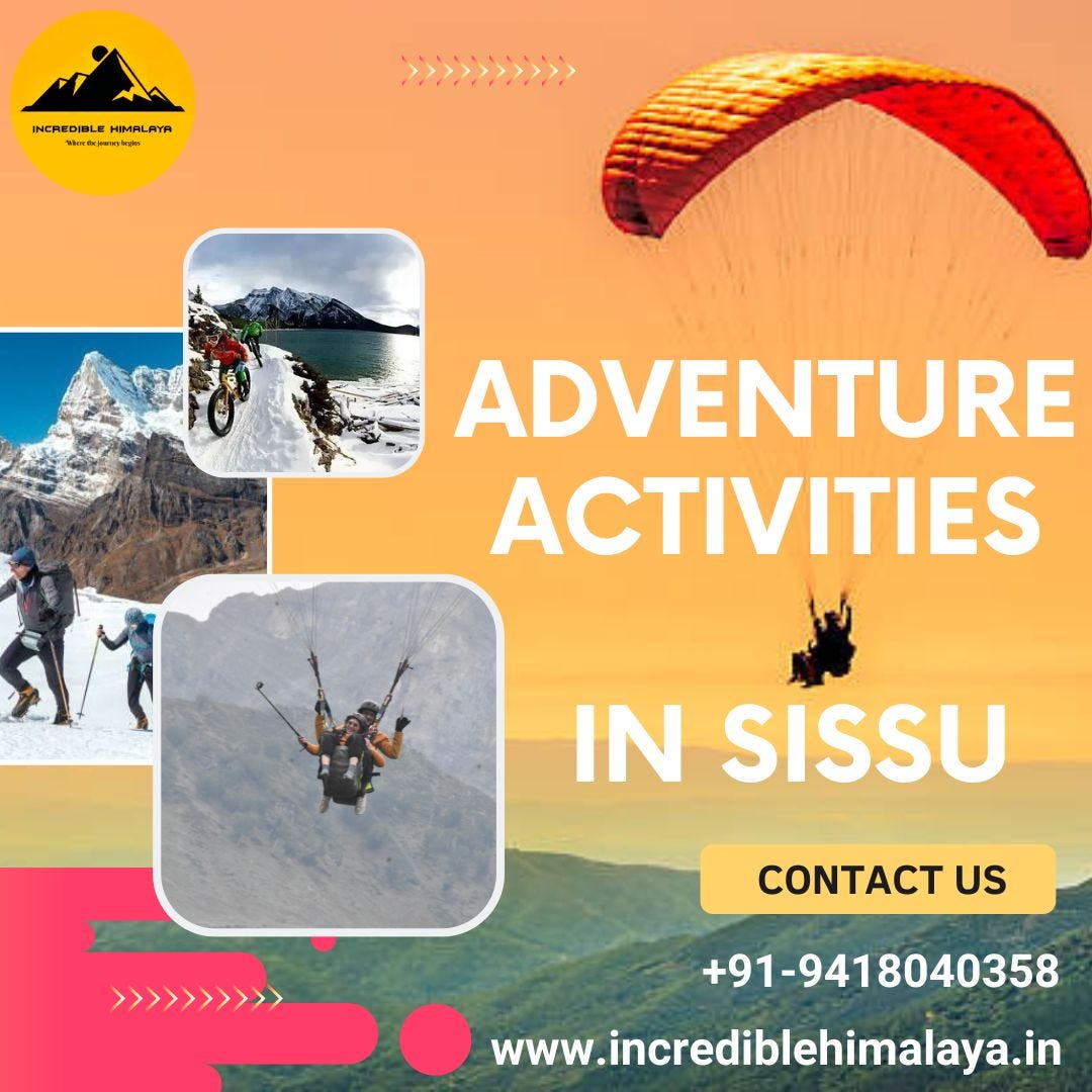Adventure Activities in Sissu - Incredible himalaya - Medium