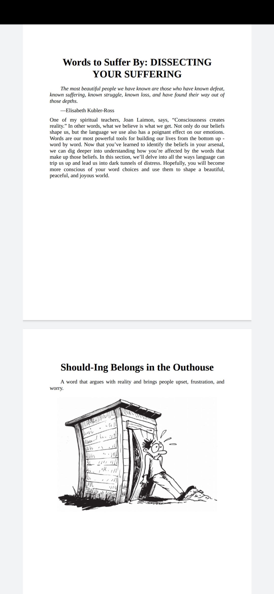new chapter: knowing words that can cause suffer. The Should-ing Should ...