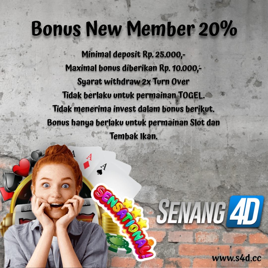Bonus New Member 20% Senang4D - senang4d - Medium
