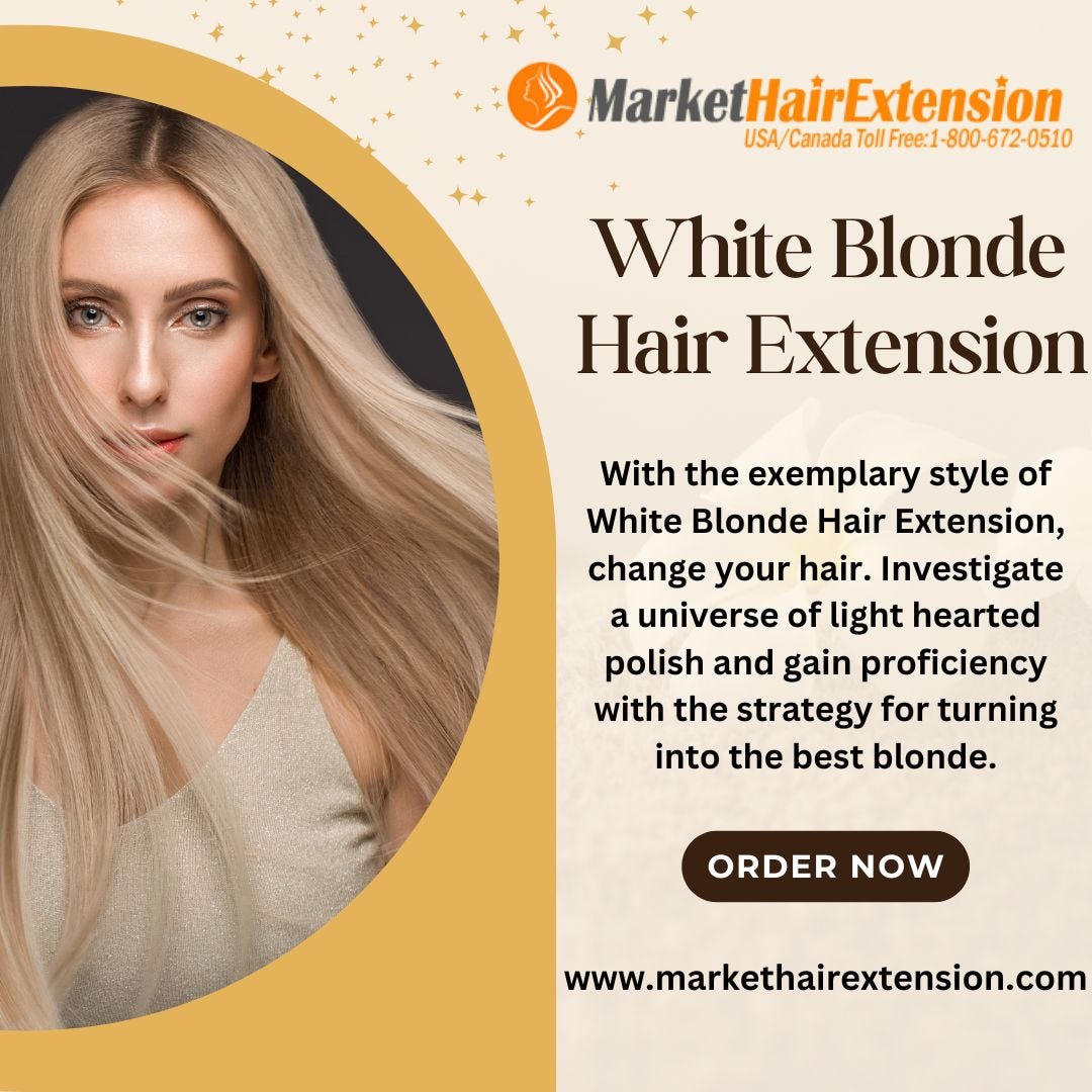 Timeless Sophistication: White Blonde Hair Extensions | by Market ...