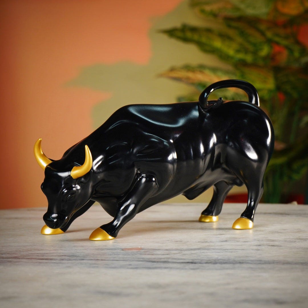 Abstract Art Charging Bull Figurine | by Diksha Pal | Jan, 2024 | Medium