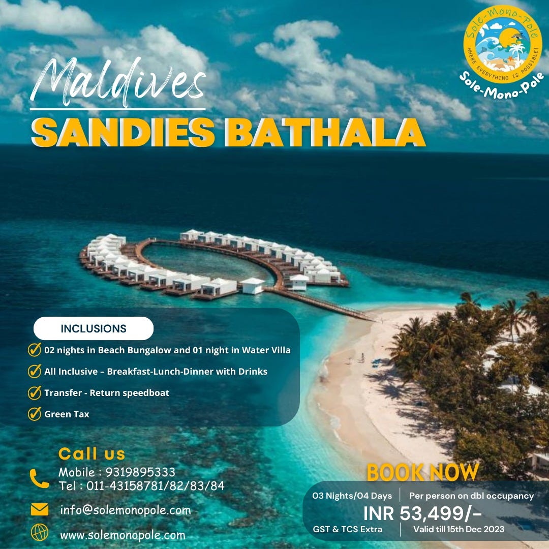 Sandies Bathala Resort Maldives Packages | by Sole Mono Pole Private ...