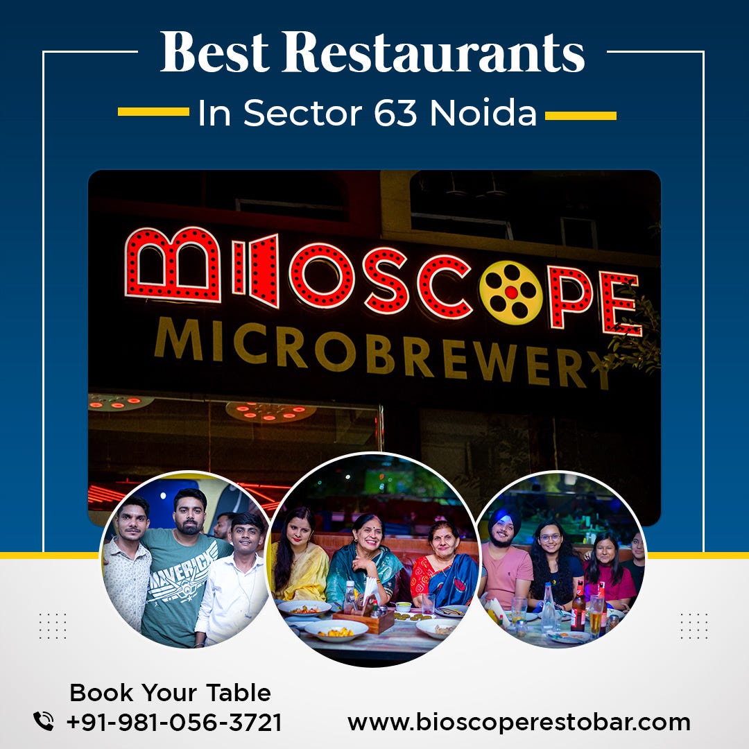 Find the Best Restaurants in Sector 63 Noida - Bioscope Resto Bar - Medium