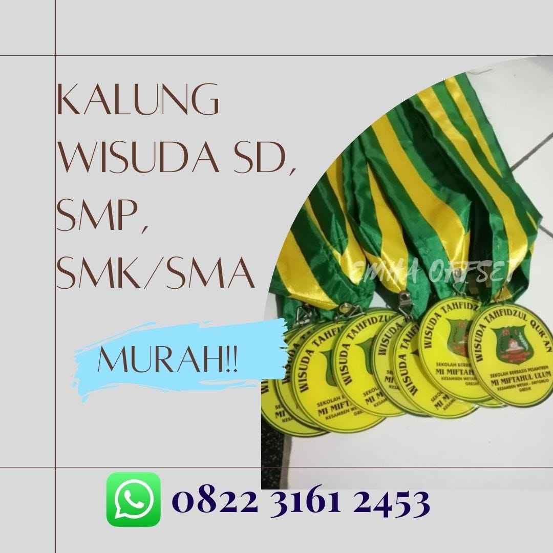 DAPATKAN-WA O822–3161–2453 kalung wisuda murah Gedongtengen, Pusat ...