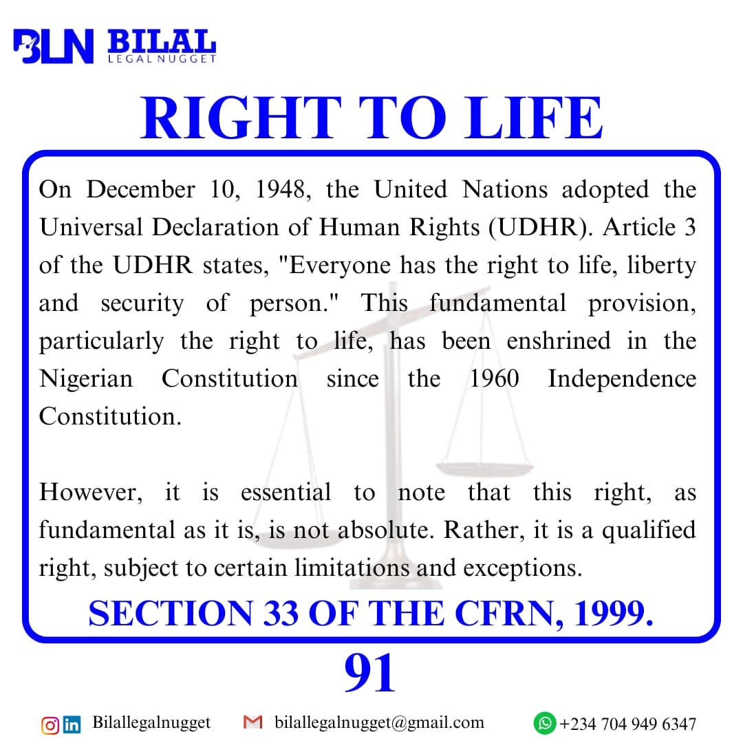 [91]. RIGHT TO LIFE AND ITS EXCEPTIONS: AN ASSESSMENT OF SECTION 33 OF ...