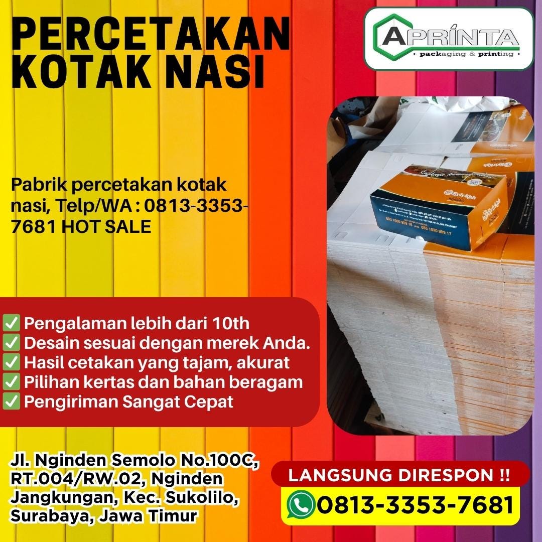 "percetakan box makanan percetakan box makanan Kota Surabaya cetak dus ...
