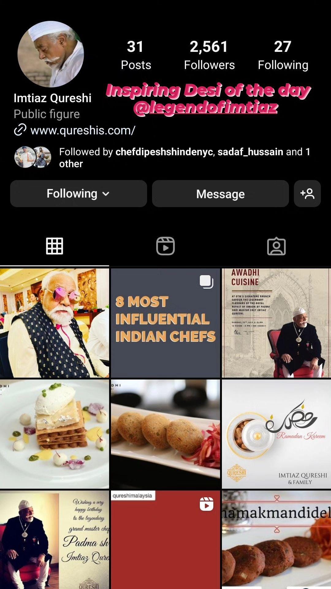 Chef Imtiaz Qureshi: Inspiring Desi of the Day - Zeeshan Zaidi - Medium