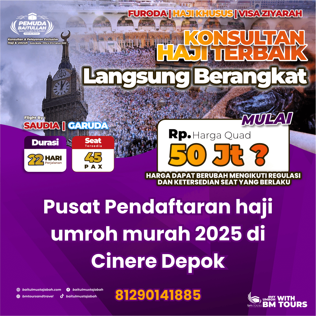 0812–9014–1885 (TANPA ANTRI), Paket ibadah haji 2025 di Limo DepokPaket ibadah haji 2025 di Limo ...