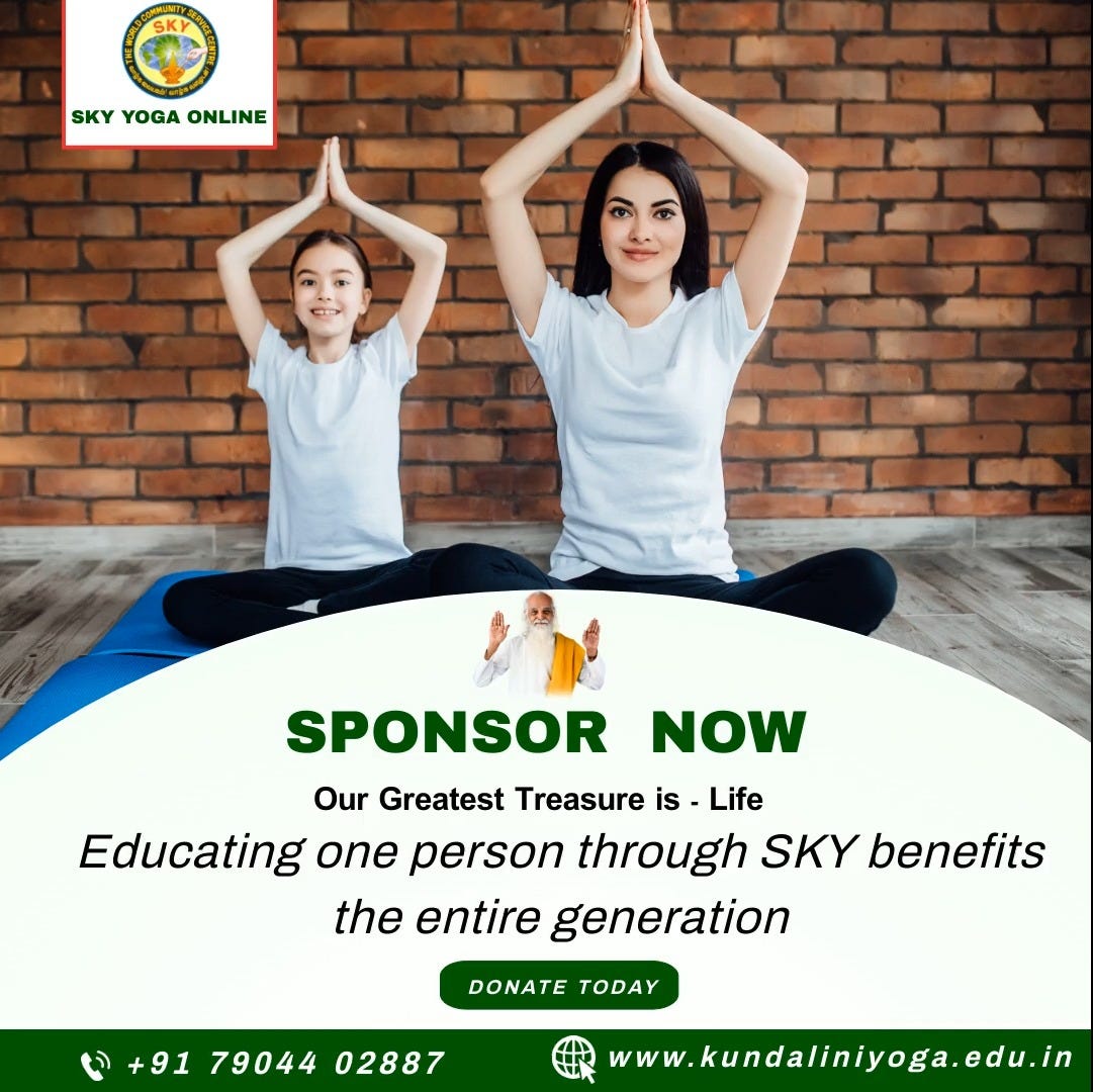 🌟 Ignite Change, Be a Sponsor! 🌟 - Vethathiri Kundalini Yoga - Medium
