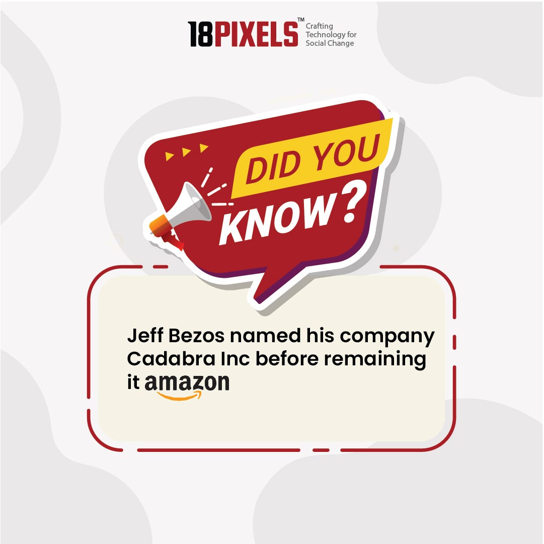 Did you know? Jeff Bezos initially named his company Cadabra Inc before ...