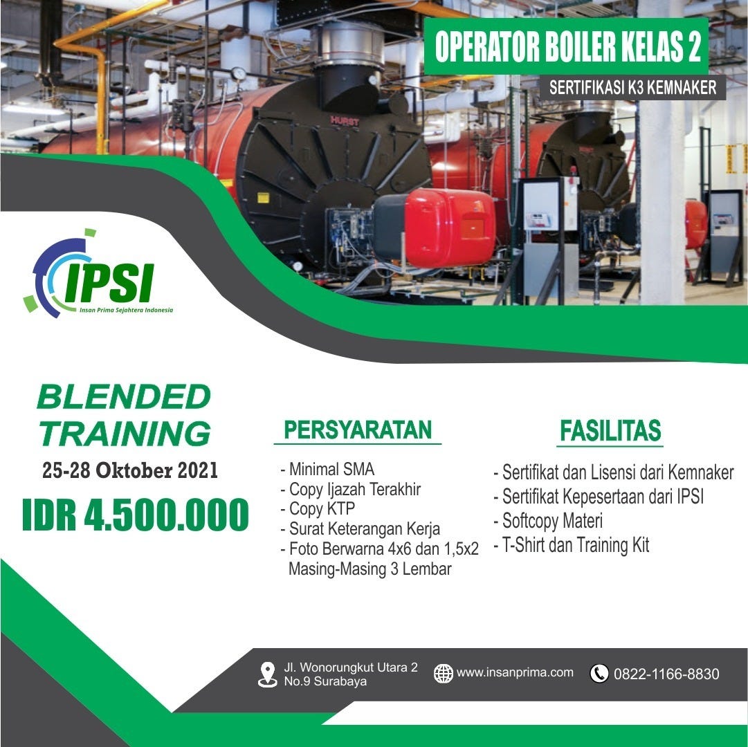 Operator Boiler Kelas 2 - Alatsafetyteknisilistrik - Medium