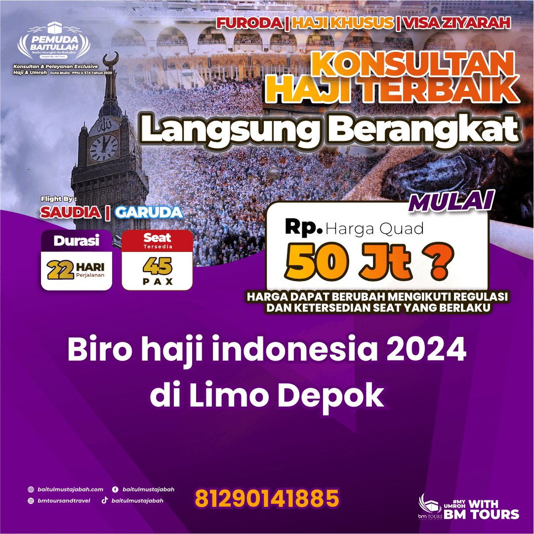 0812–9014–1885 (TANPA ANTRI), Biro haji indonesia 2024 di Limo DepokBiro haji indonesia 2024 di ...