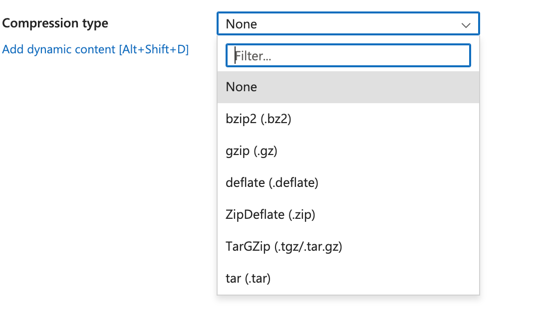 List of all compression types in ADF! | by R. Ganesh | Medium