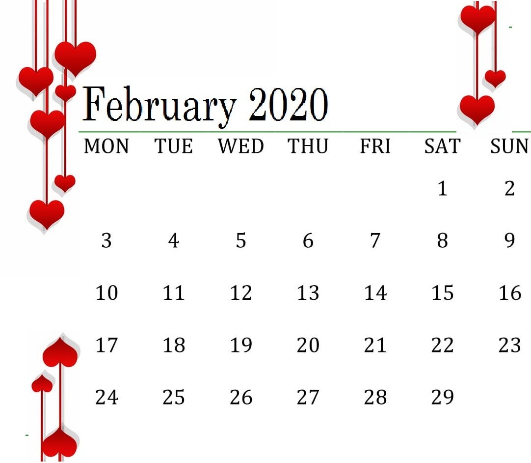 February 2020 Printable Calendar. This permits to make a make way for ...