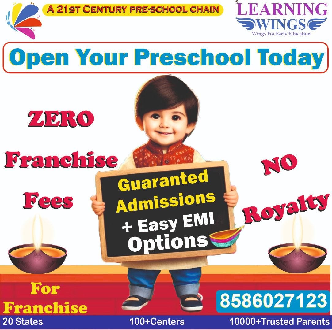 “Learning Wings: The Only Play School Brand Supporting Franchise ...