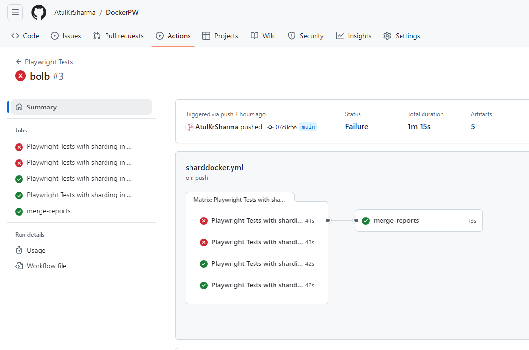 Enhancing Playwright Tests Efficiency Parallel Runs With Sharding On Docker Via Github Actions