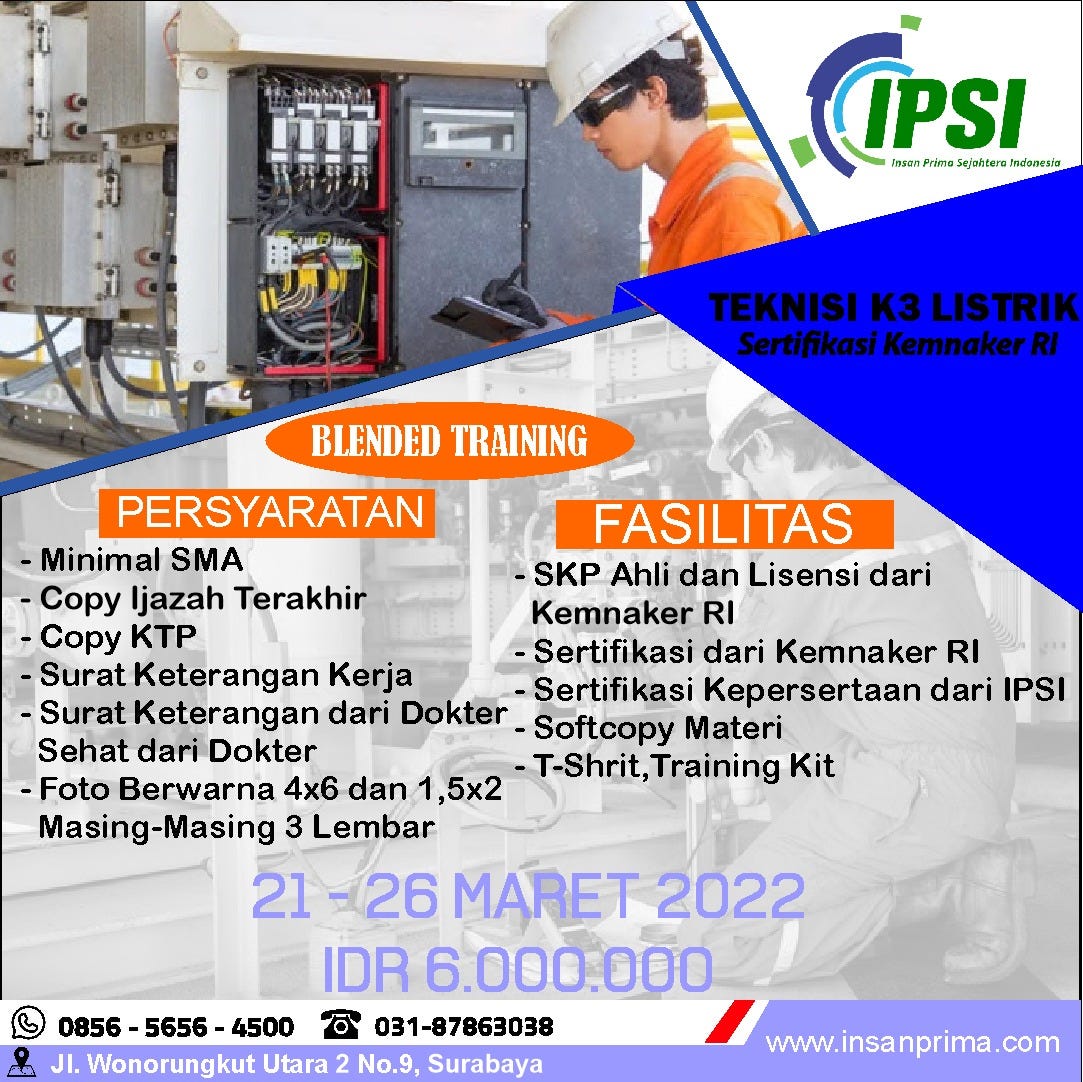 TERKENAL, WA (0856-5656-4500), PELATIHAN TEKNISI LISTRIK Klik https ...