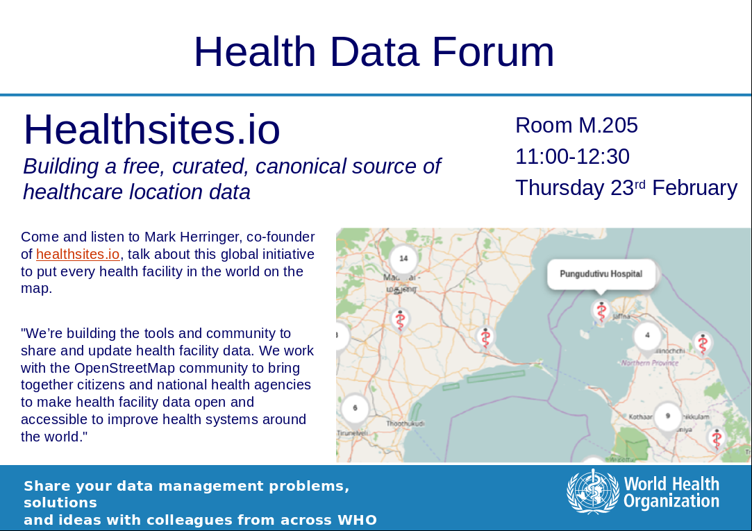 WHO Health Data Forum — Healthsites presentation | by healthsites.io ...