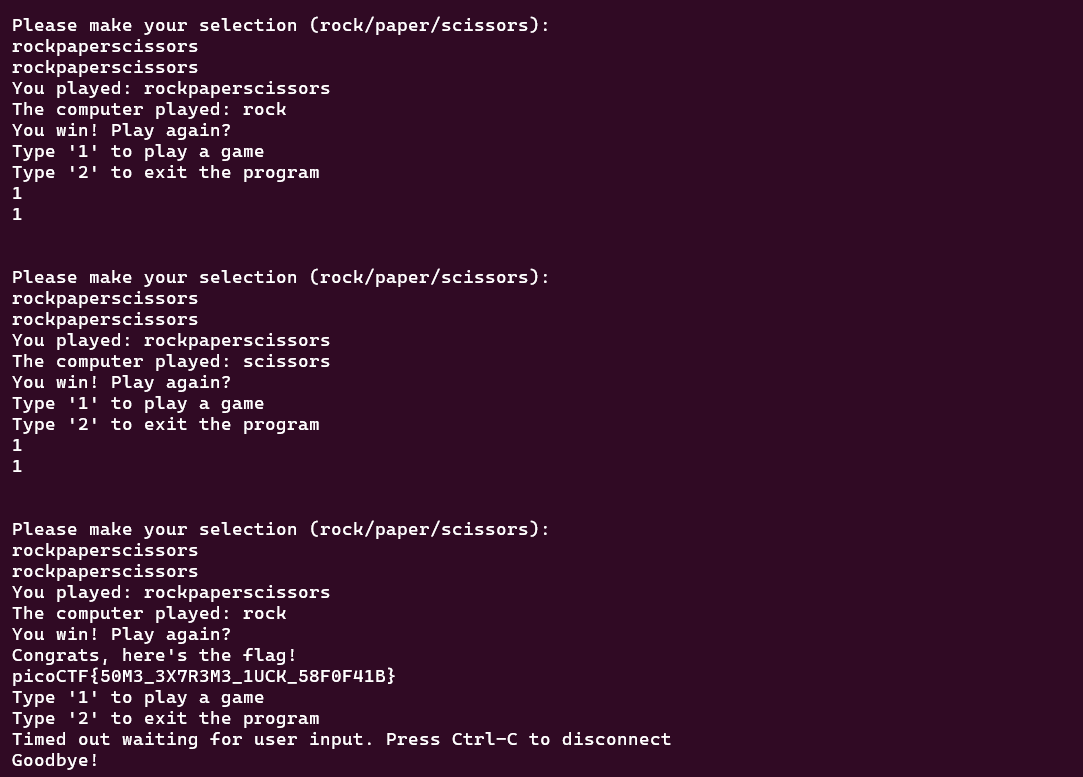 picoCTF: RPS Write-up | by Baradika | Medium